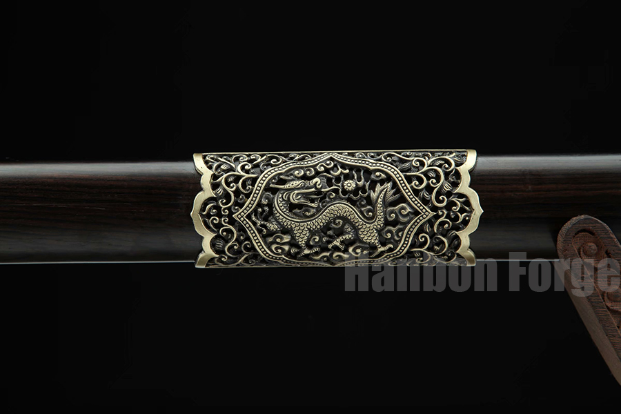 Chinese Tang Dao Sword Dragon Theme Fully Handmade Pattern Steel Real ...