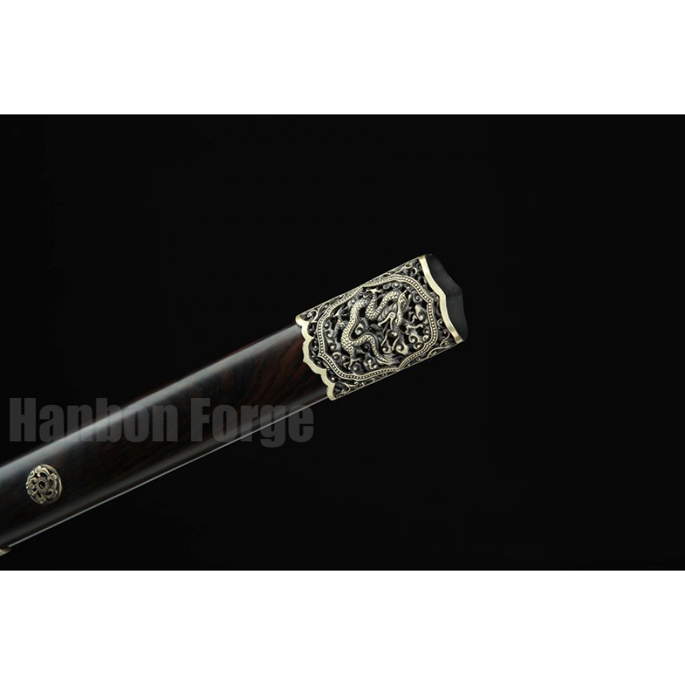 Chinese Tang Dao Sword Dragon Theme Fully Handmade Pattern Steel Real ...