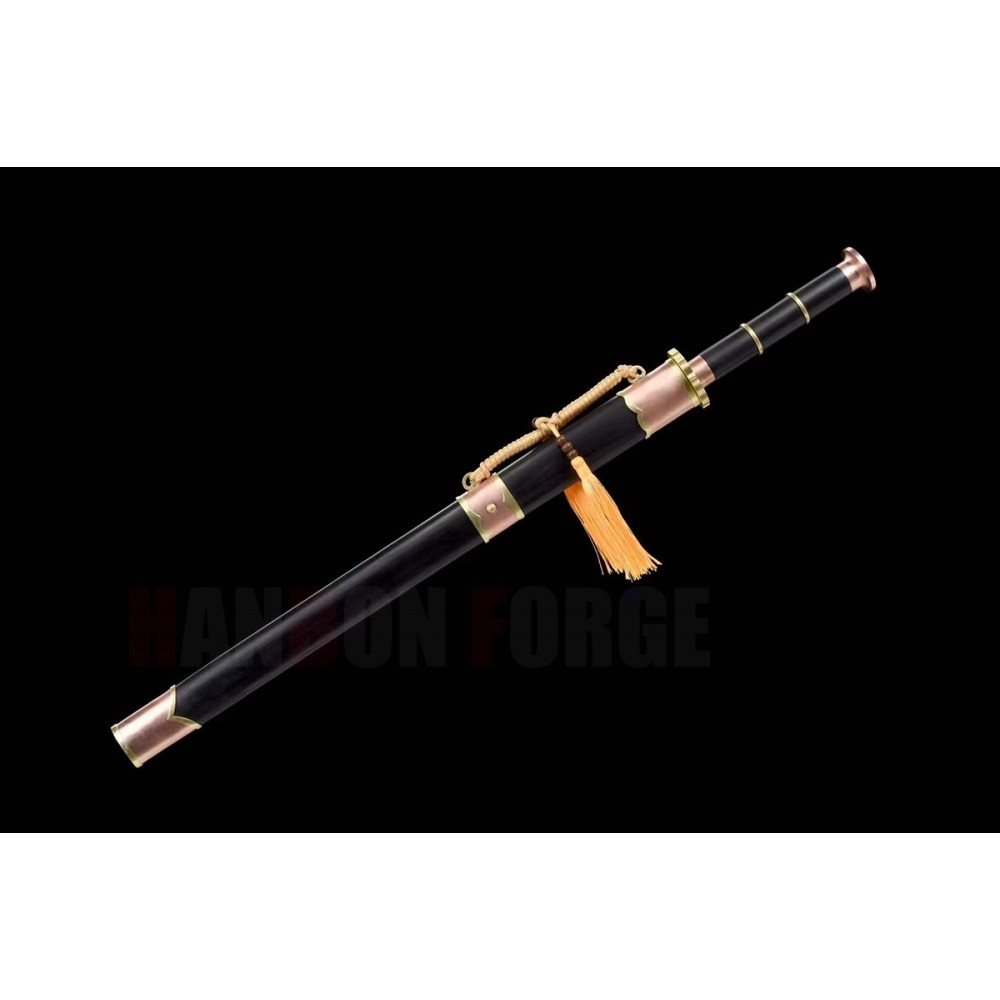 Chinese Plum Bossom Qin Jian Folded Steel Pattern Blade Red Copper and ...