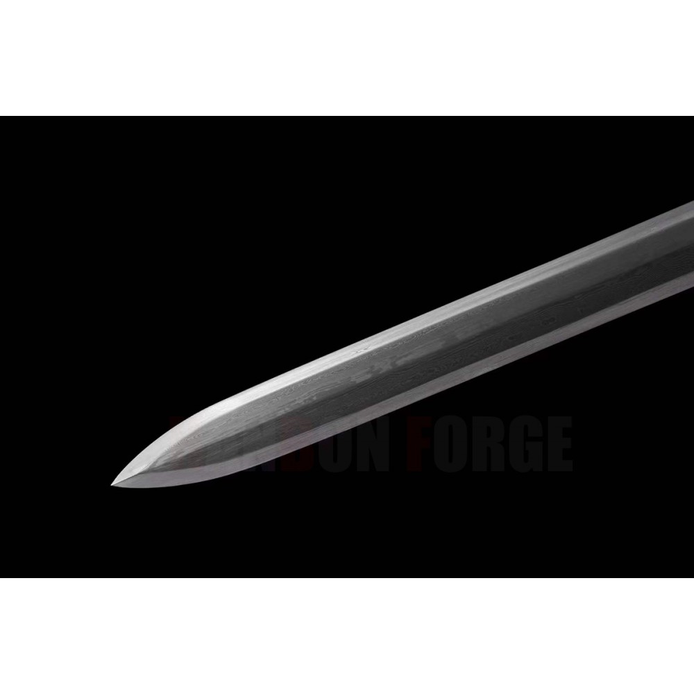 Chinese Plum Bossom Qin Jian Folded Steel Pattern Blade Red Copper and ...