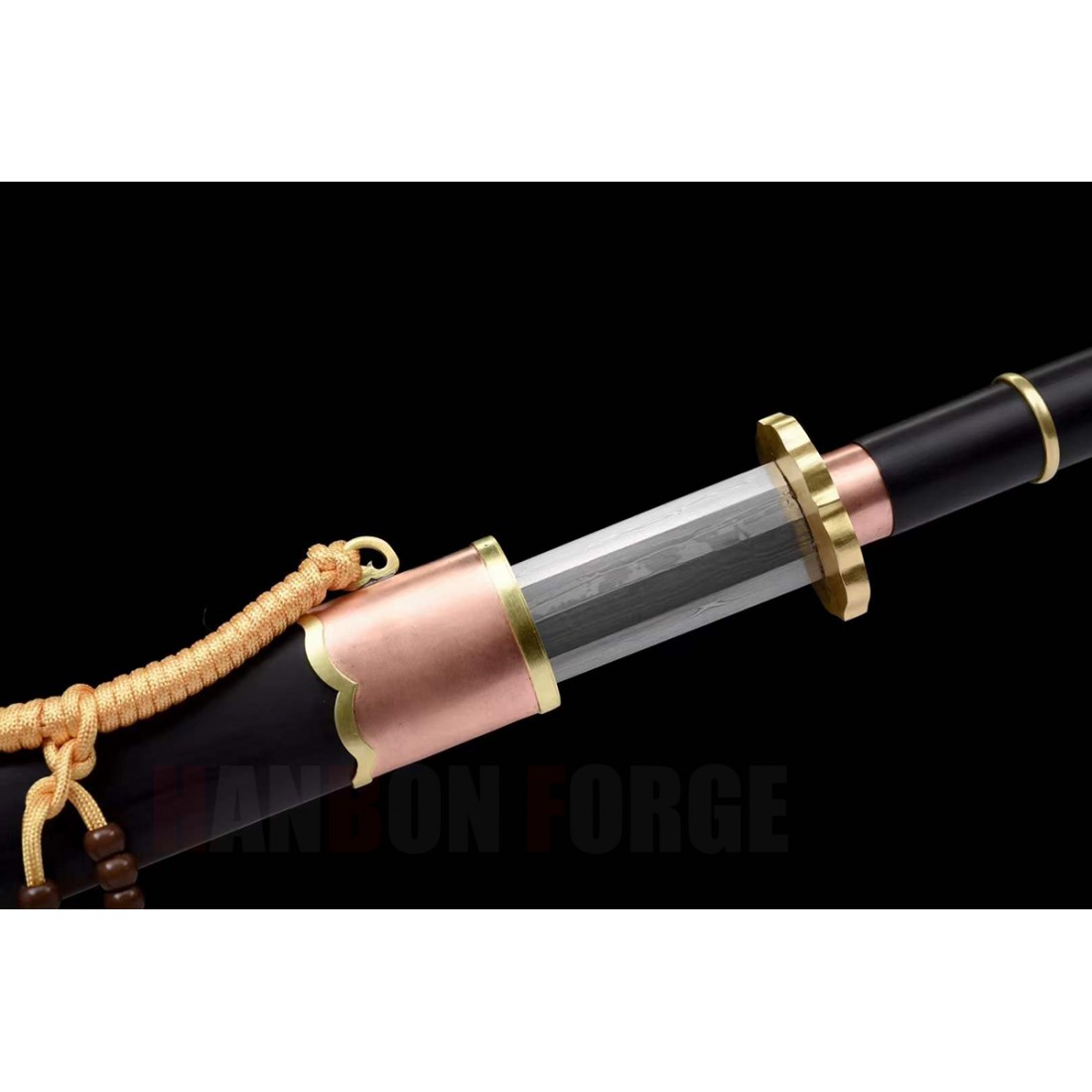 Chinese Plum Bossom Qin Jian Folded Steel Pattern Blade Red Copper and ...