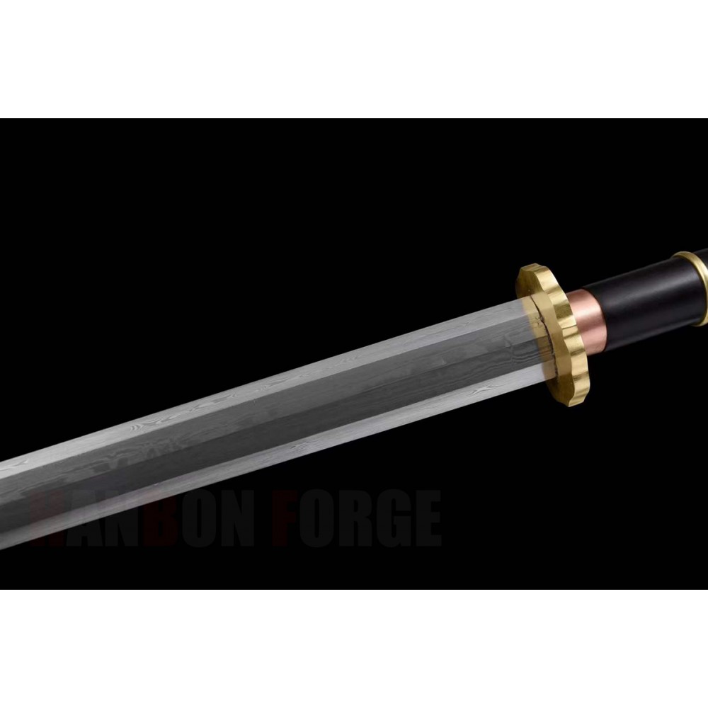 Chinese Plum Bossom Qin Jian Folded Steel Pattern Blade Red Copper and ...
