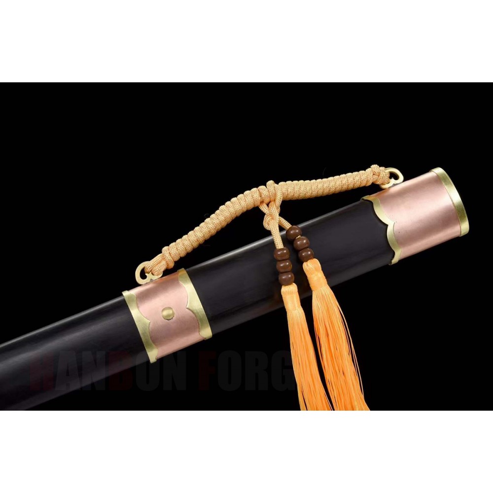 Chinese Plum Bossom Qin Jian Folded Steel Pattern Blade Red Copper and ...