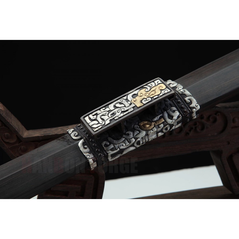 Chinese Han Dynasty General Jian Handmade Eight-sided 1095 Folded Steel ...