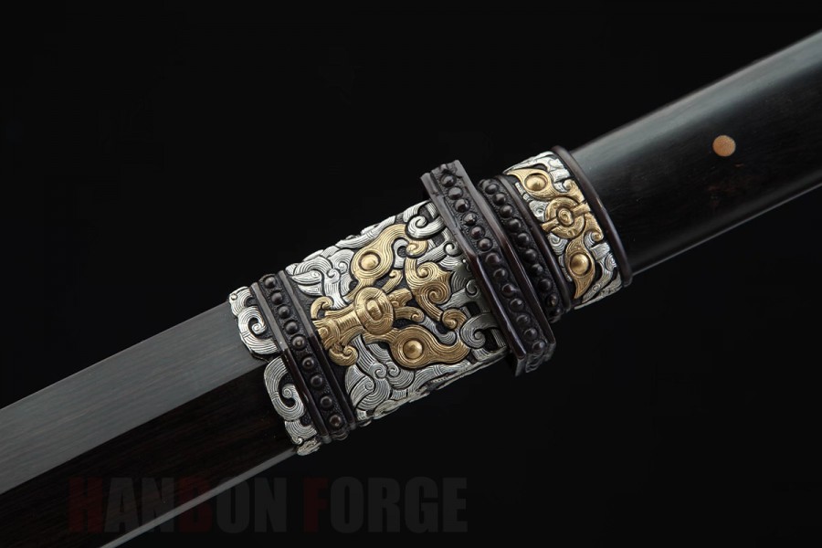 Chinese Han Dynasty General Jian Handmade Eight-sided 1095 Folded Steel ...