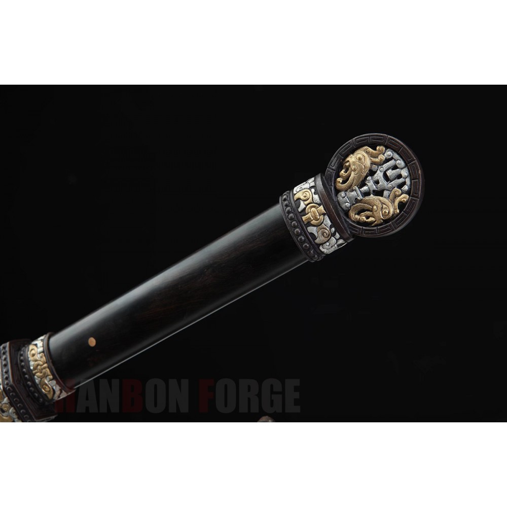 Chinese Han Dynasty General Jian Handmade Eight-sided 1095 Folded Steel ...