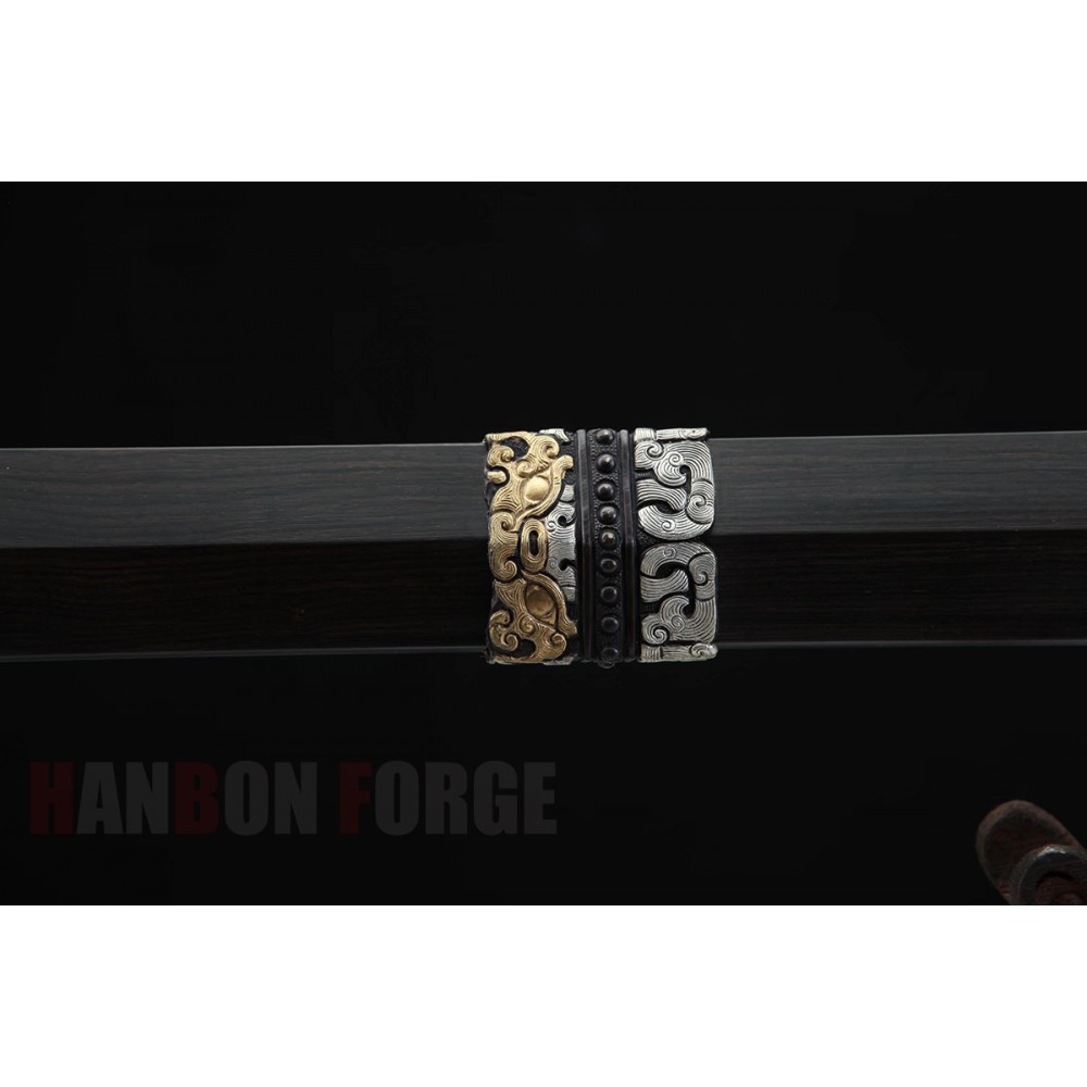 Chinese Han Dynasty General Jian Handmade Eight-sided 1095 Folded Steel ...