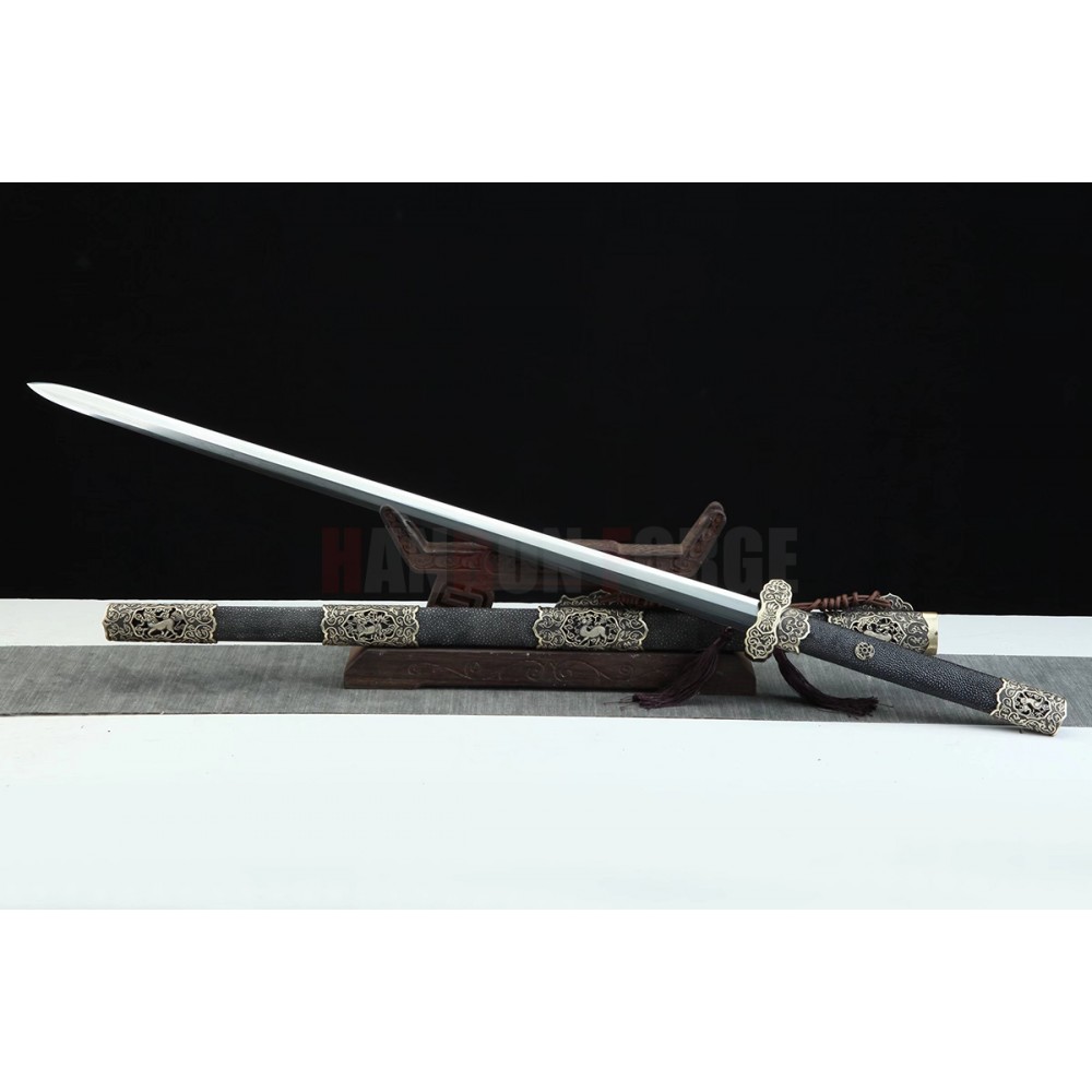 Chinese Kirin Auspicious Tang Jian Folded Steel With Clay Tempered ...