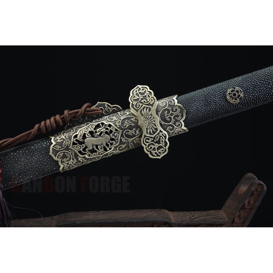 Chinese Kirin Auspicious Tang Jian Folded Steel With Clay Tempered ...