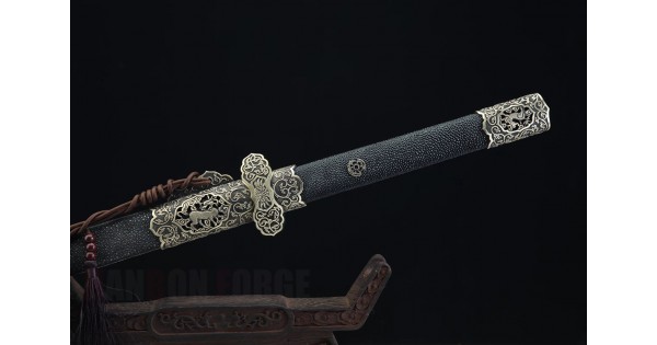 Chinese Kirin Auspicious Tang Jian Folded Steel With Clay Tempered ...