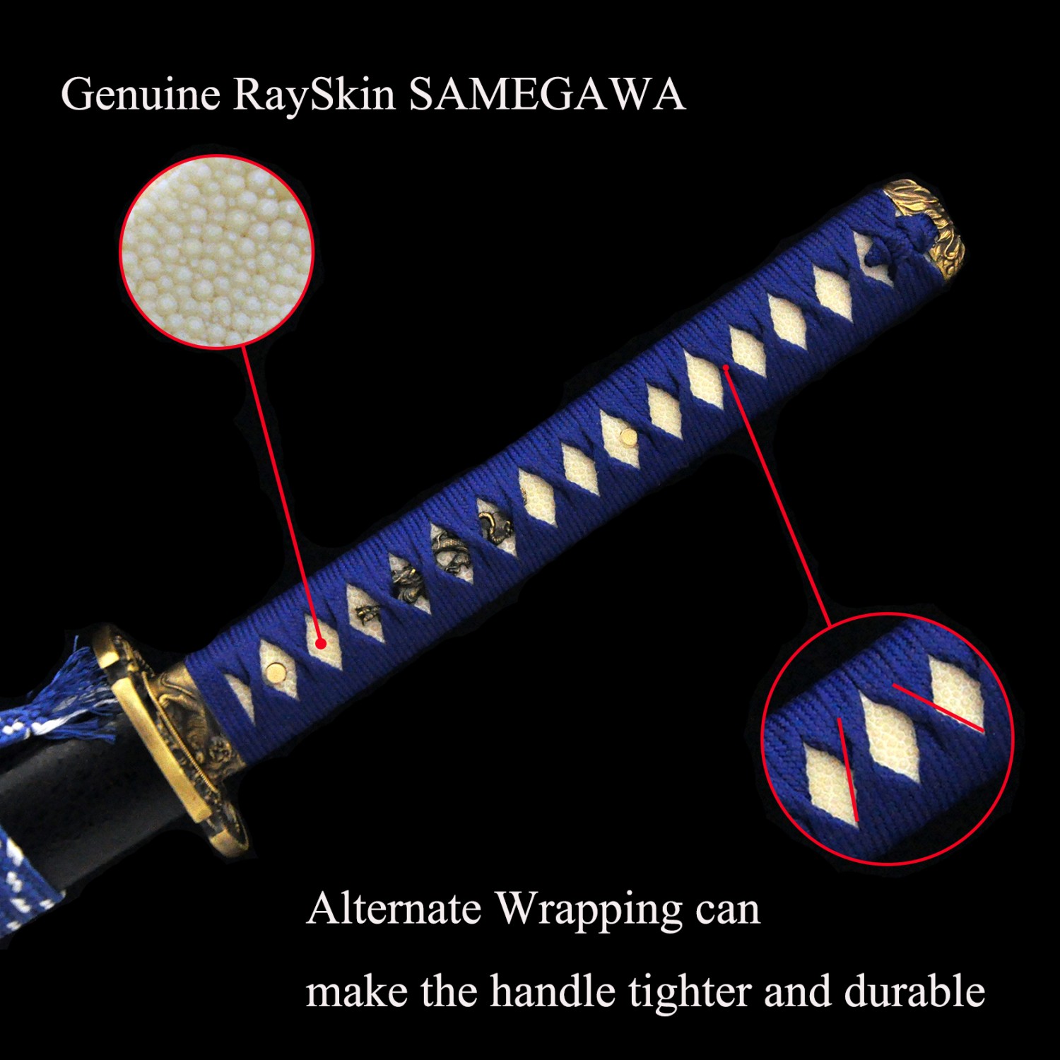 HanBon Forged Japanese Samurai Sword Real Dragon Katana T10 Steel Full ...
