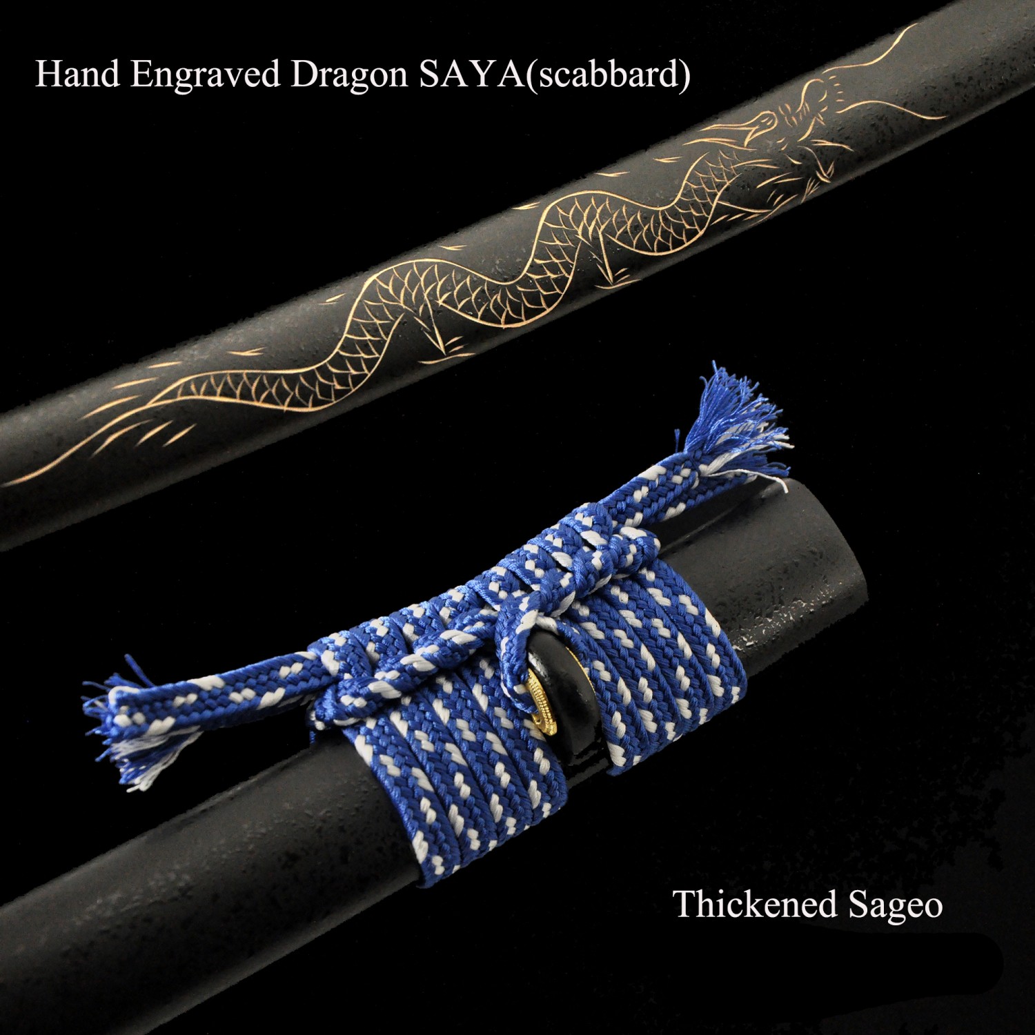 HanBon Forged Japanese Samurai Sword Real Dragon Katana T10 Steel Full ...