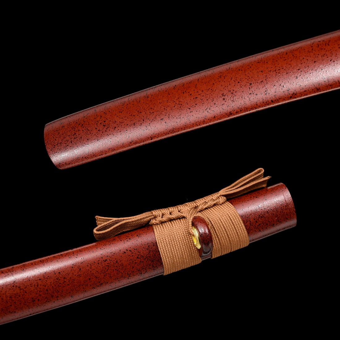 HanBon Forge Samurai Katana Sword Real T10 steel Full Tang Red Blade ...