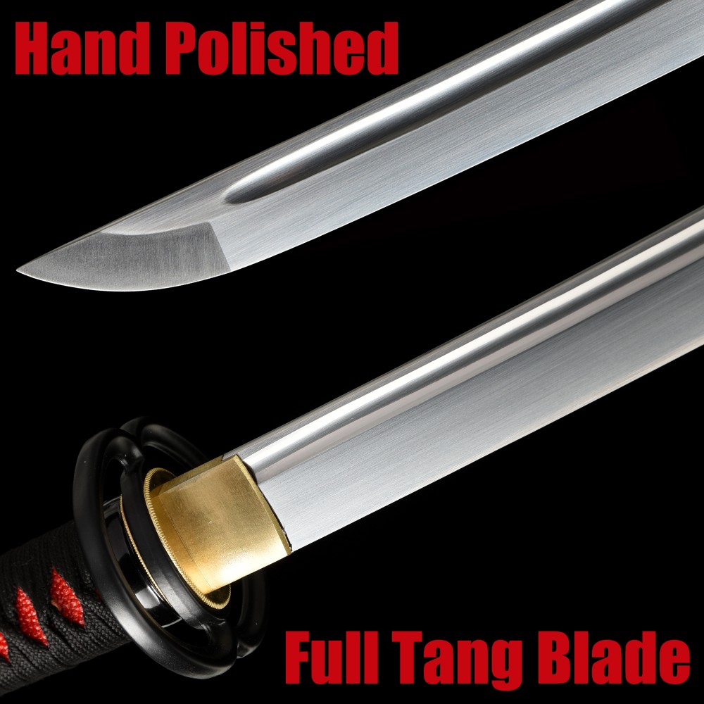 HanBon Forged M usashi Katana Japanese Samurai Sword T10 Steel Full ...