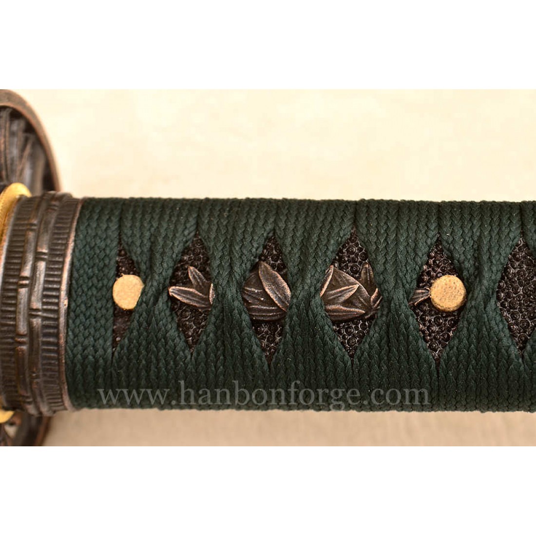 Green Saya Tanto Sword – Handmade 1060 Steel Blade | HanBon Forge