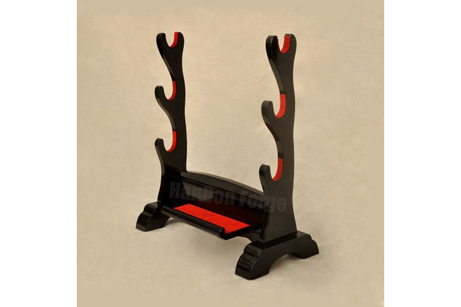 Wooden Sword Katana Stand Display - Japanese Samurai Swords Rack 3 ...