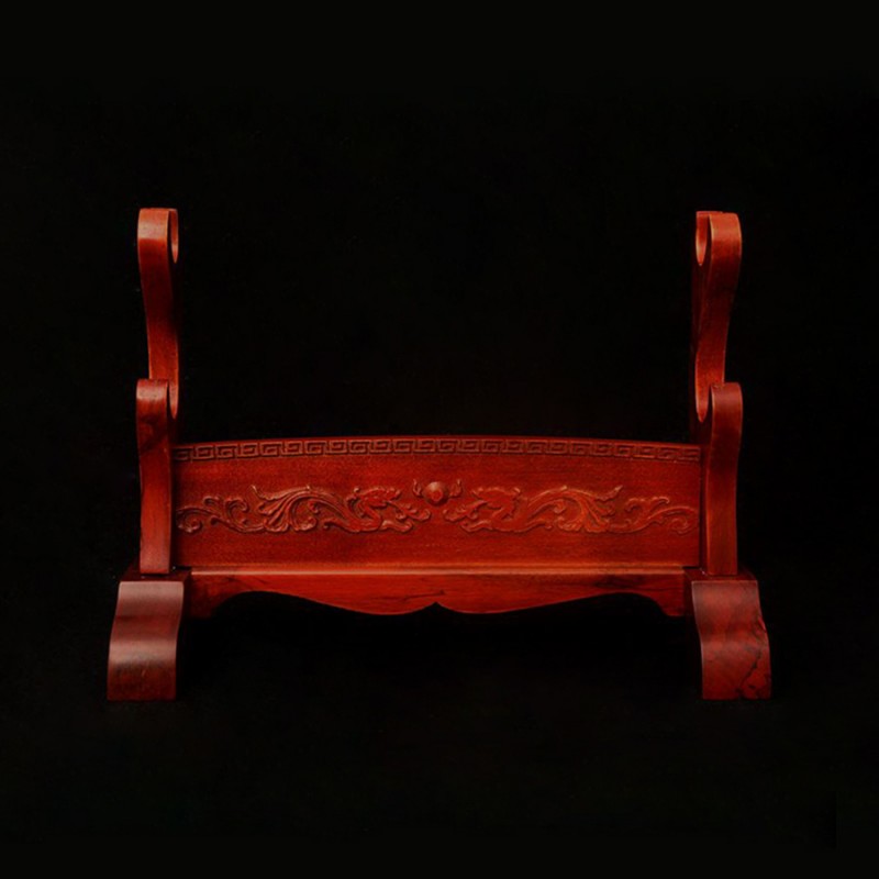 Red Wooden Sword Stands Display 2-Layer Japanese Katana Samurai Dragon ...
