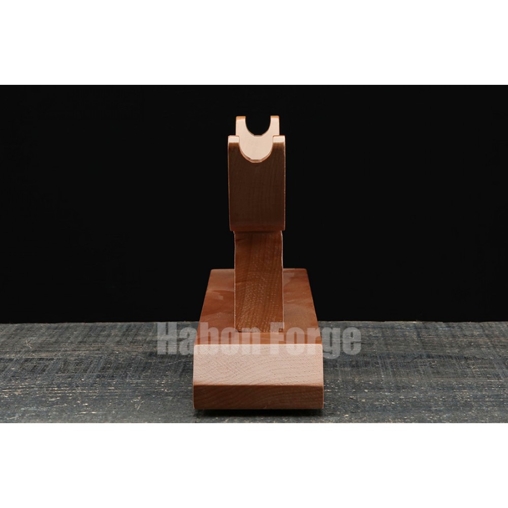 Single Layer Sword Stand Double Dragon Design Handmade Natural Wood ...