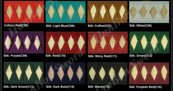 Colorful Synthetic Cotton Tsuka-Ito Handle Wrap for Japanese Samurai ...