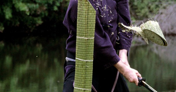 Traditional cutting targets for Japanese swords