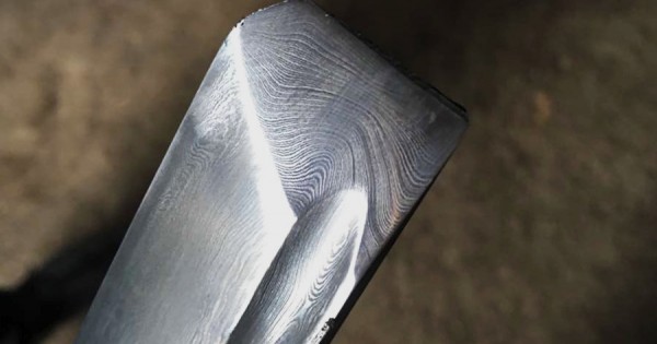 Damascus folded steel, folded steel