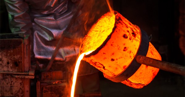 The quenching process in forging swords