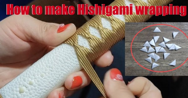 How to Make Hishigami Wrapping | The Traditional Japanese Sword Handle ...