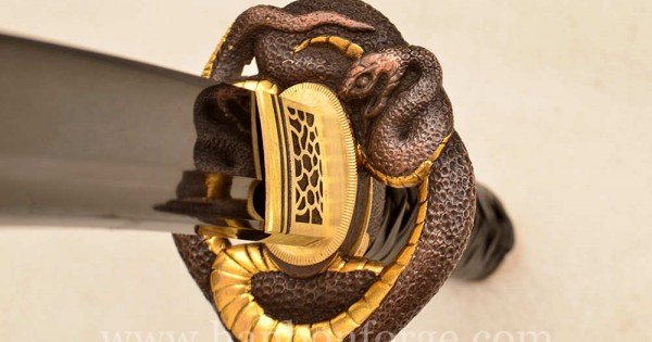 Custom Tanto 1060 Steel Brass Tsuba Japanese Sword