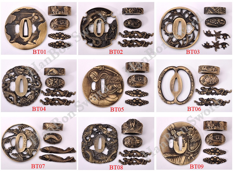 Japanese Sword Fittings: Custom Katana Tsuba, Fuchi, Menuki, Saya ...