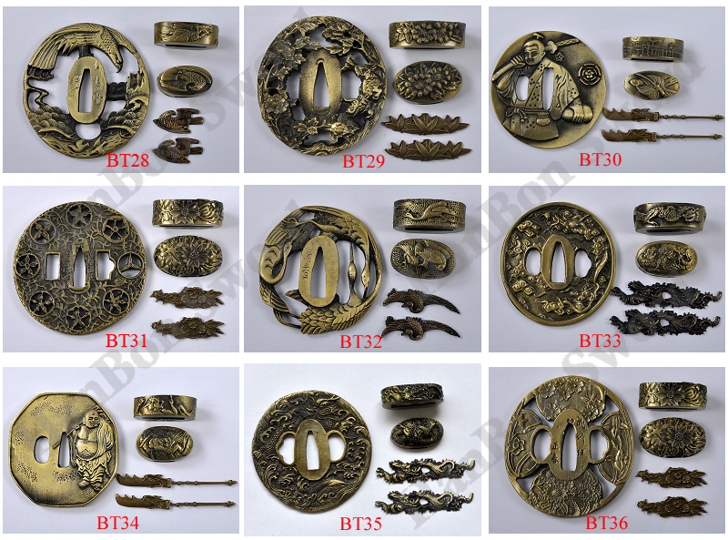 Japanese Sword Fittings: Custom Katana Tsuba, Fuchi, Menuki, Saya ...