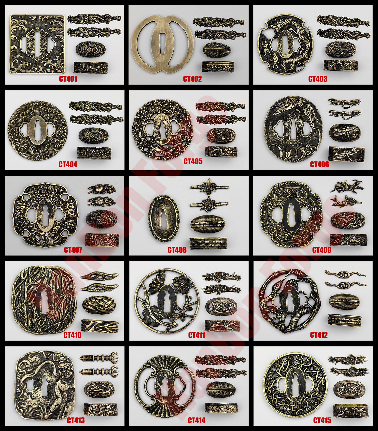 Japanese Sword Fittings: Custom Katana Tsuba, Fuchi, Menuki, Saya ...