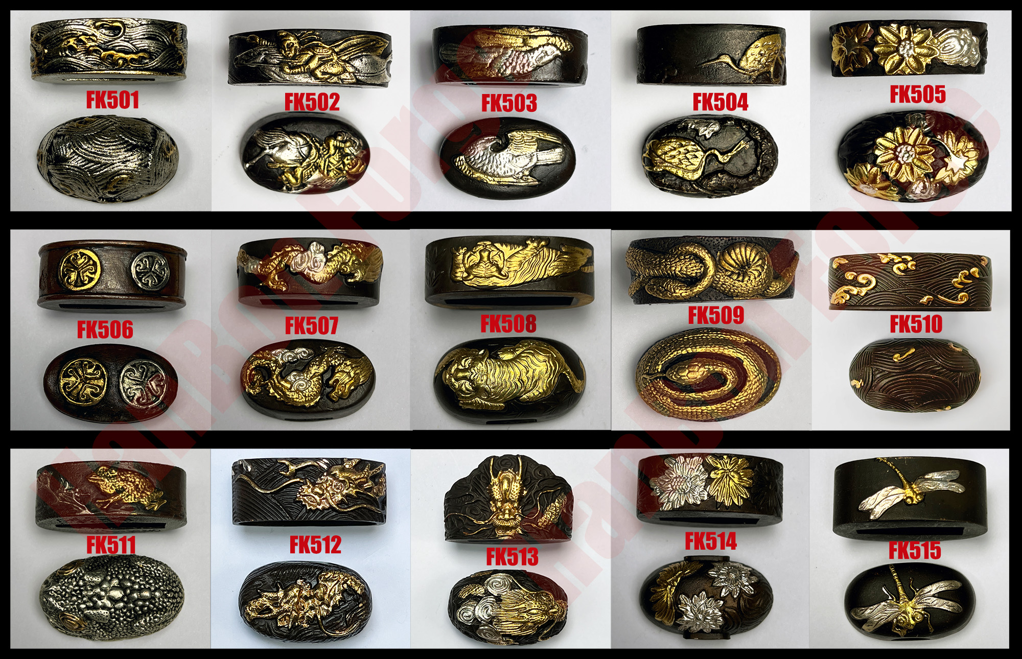 Japanese Sword Fittings: Custom Katana Tsuba, Fuchi, Menuki, Saya ...