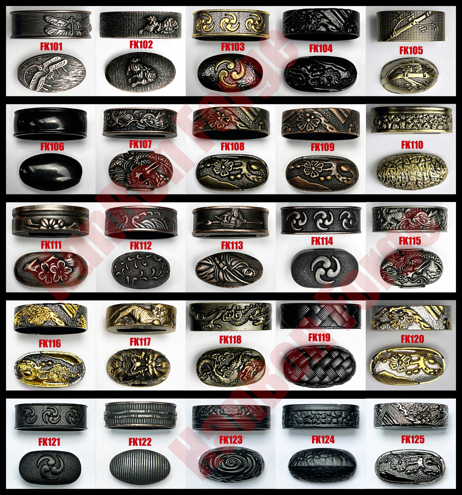 Japanese Sword Fittings: Custom Katana Tsuba, Fuchi, Menuki, Saya ...